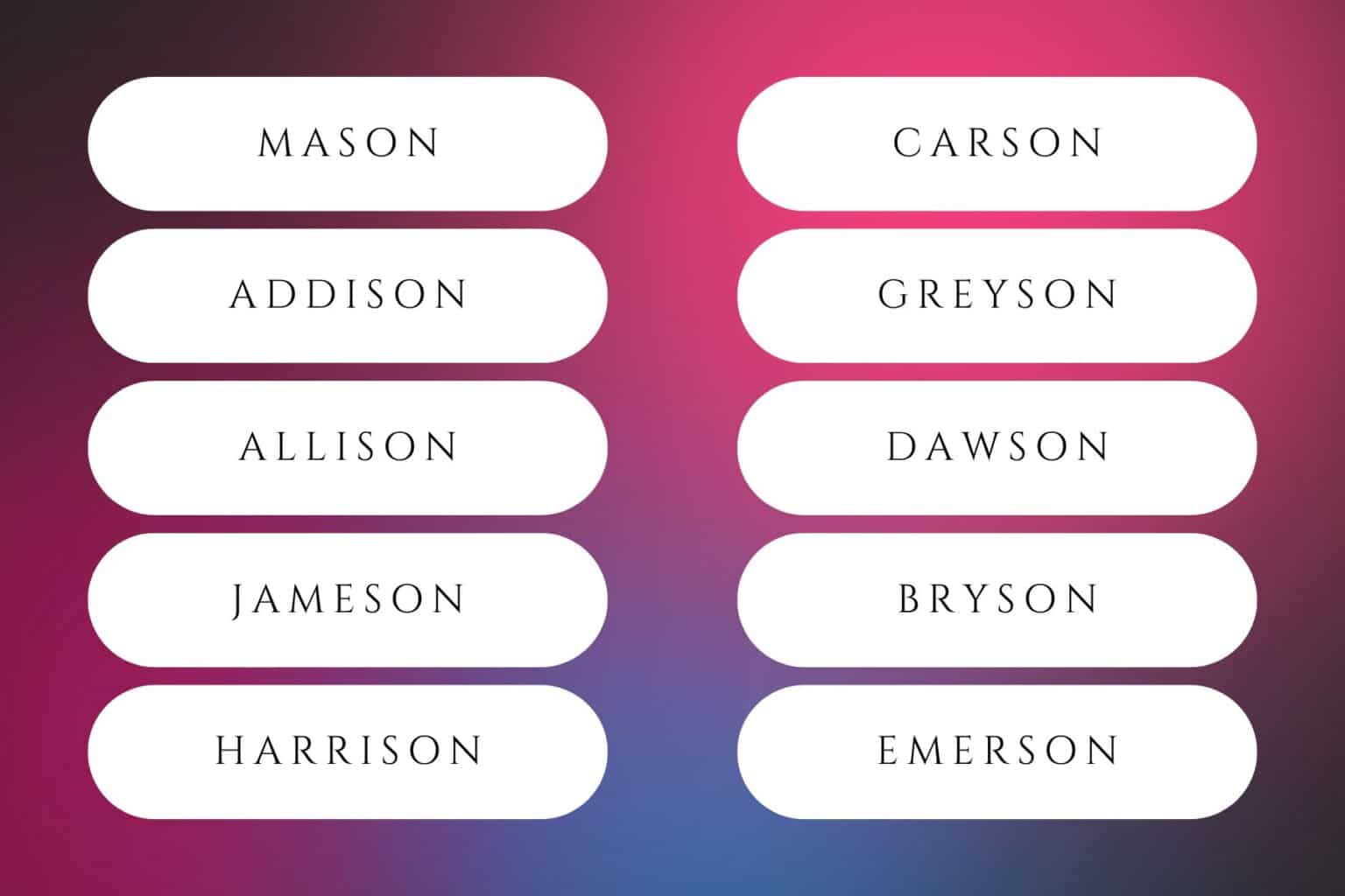 50+ Patronymic Names Ending In Son