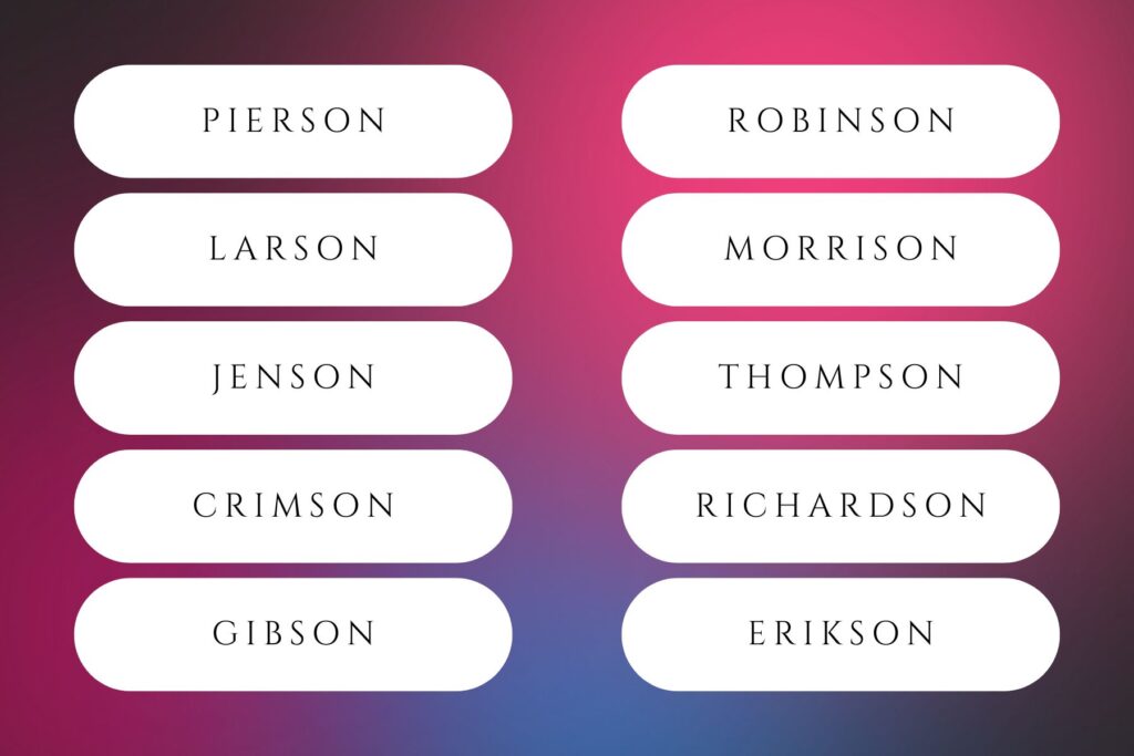 50+ Patronymic Names Ending In Son