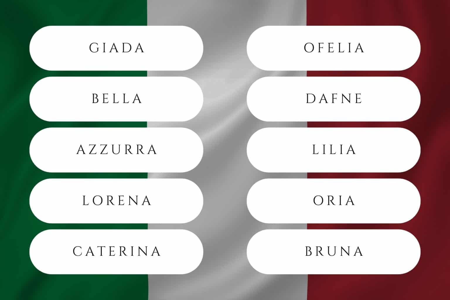 60+ Beautiful Italian Girl Names And Meanings