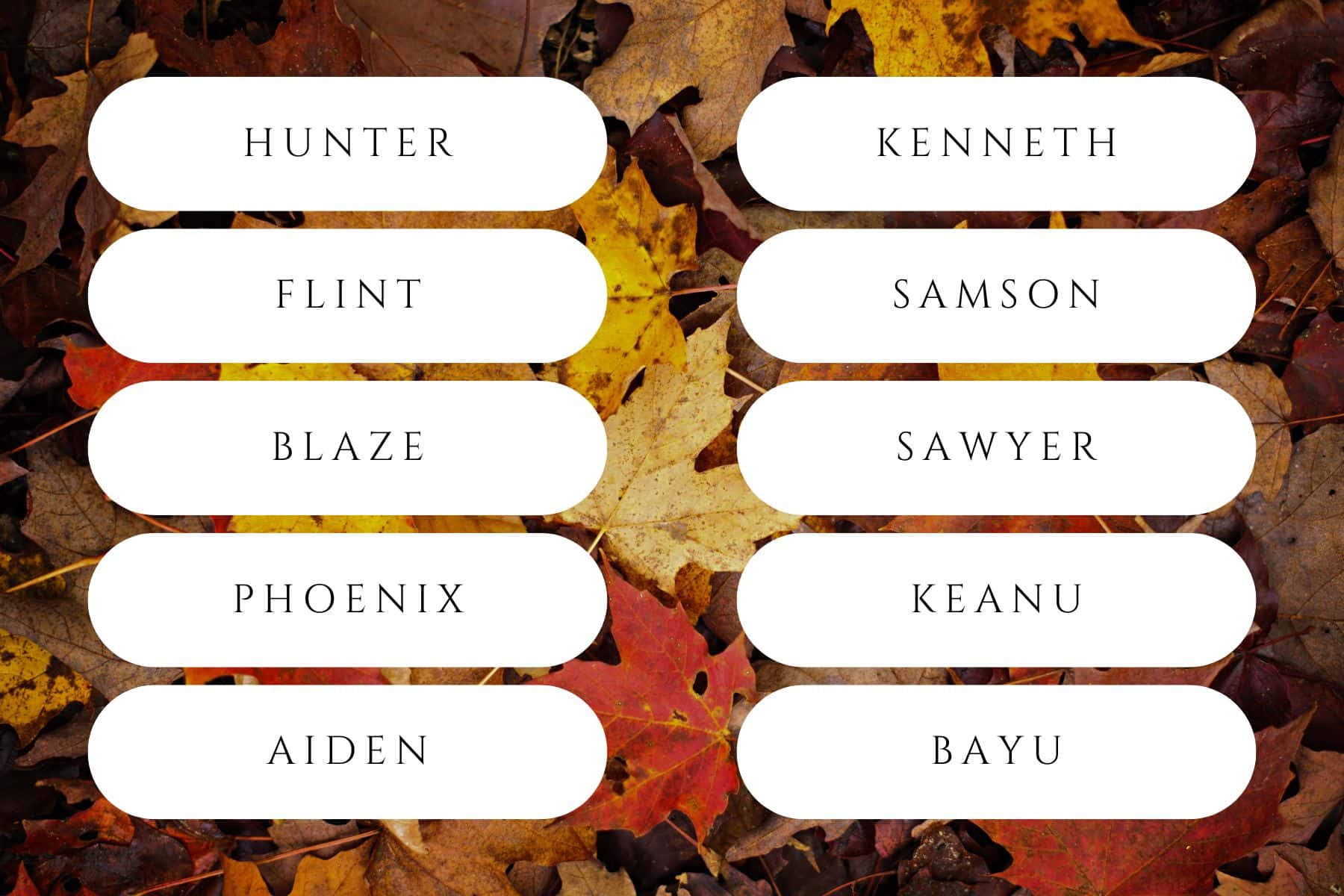 The Best Fall Names For Boys That Celebrate Cozy Season Vibes